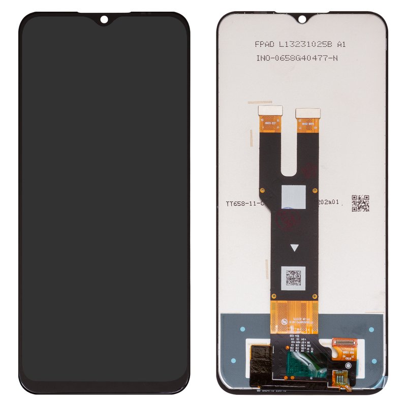 LCD compatible with ZTE Blade V50 Design 4G (ZTE 8050), (black, without ...
